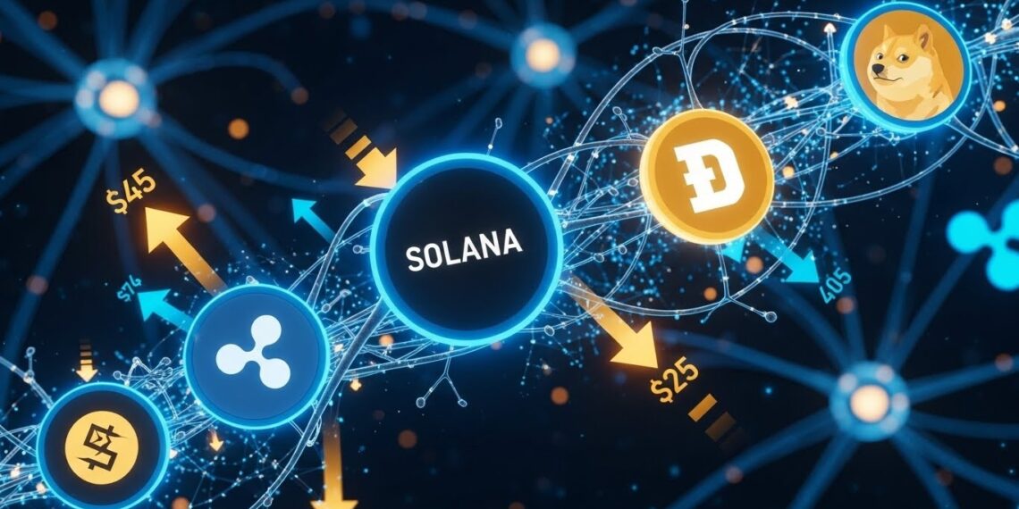 Projections IA DeepSeek : XRP, Solana, Dogecoin en 2025