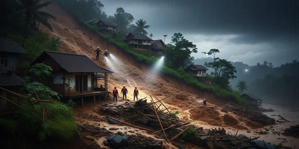 Indonésie : Glissement de Terrain Meurtrier à Java, 8 Morts et 82 Disparus