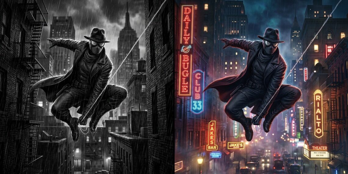 Spider-Noir Prime Video : Noir et Blanc ou Couleurs avec Nicolas Cage
