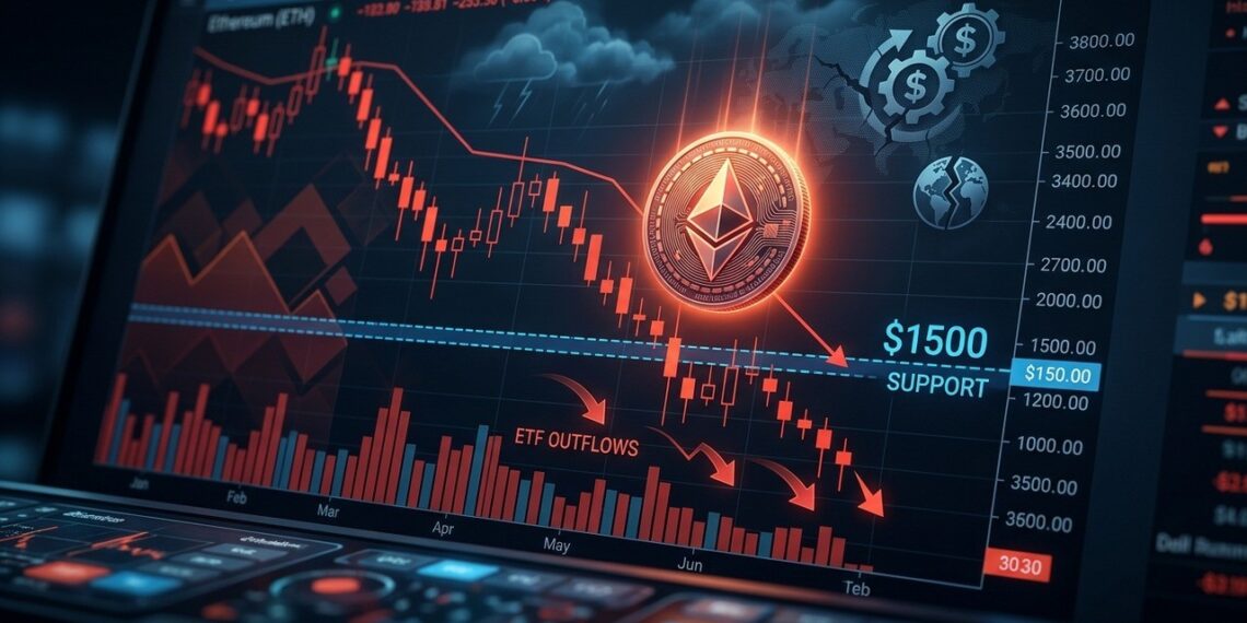 Ethereum sous Pression : Risque de Chute vers 1500 Dollars